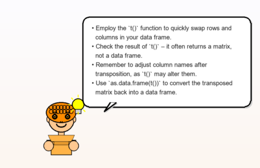 How to Transpose a Data Frame in R: A Comprehensive Guide - codepointtech.com